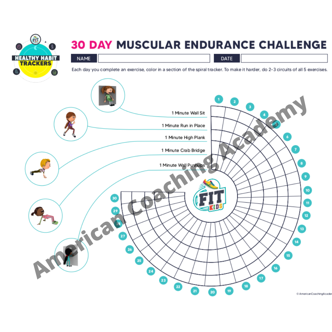 Healthy Habit Trackers From American Coaching Academy Candyfoote Club